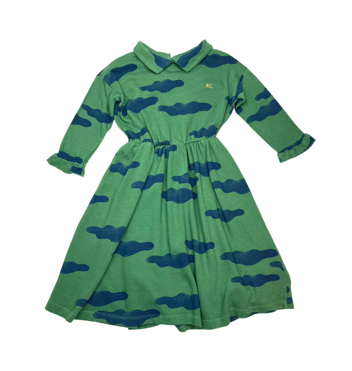 BOBO CHOSES - Robe verte à nuages - 2/3 ans